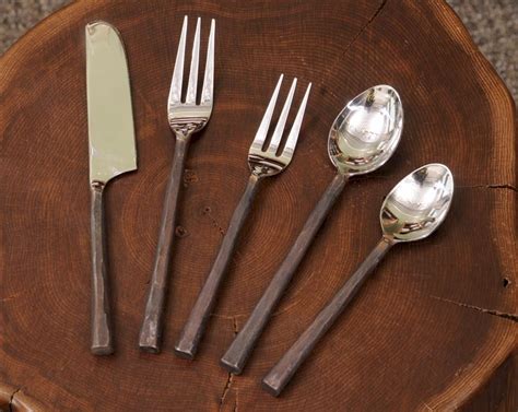 Rustic Forged Copper Flatware Set