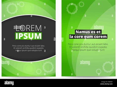 Leaflet With Circle Inside And Green Background Stock Vector Image