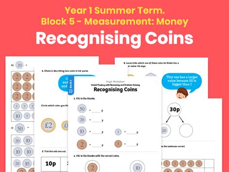 Y1 Summer Term Block 5 Measurement Money Recognising Coins Teaching Resources