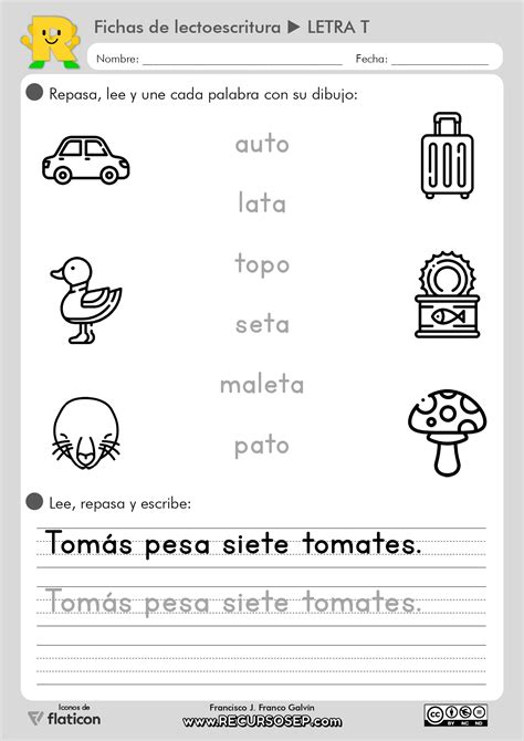 5 Fichas Lectoescritura Montessori Recursosep Letra T Imprentapage 0003