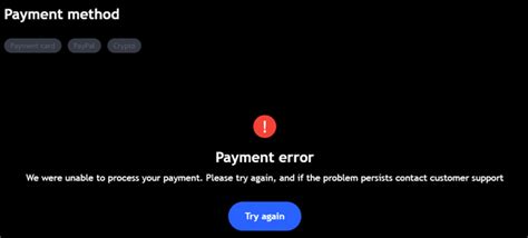 payment error unable to process your payment r tradingview