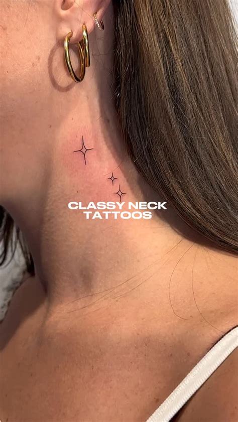 Fine Line Neck Tattoo Women