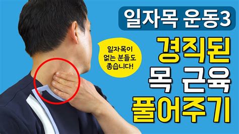 일자목운동 거북목스트레칭3 목근육 경직 풀어주기 사각근 운동 Youtube