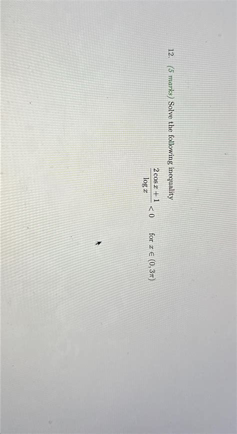 Solved 5 ﻿marks ﻿solve The Following