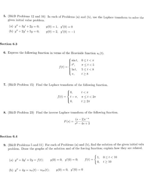 Solved Use The Laplace Transform To Solve The Given Initial
