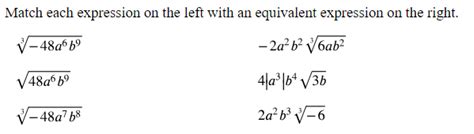 Match Each Expression On The Left With An StudyX