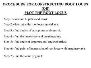 Unit Iii Root Locus Concept PPTX Genetics Science