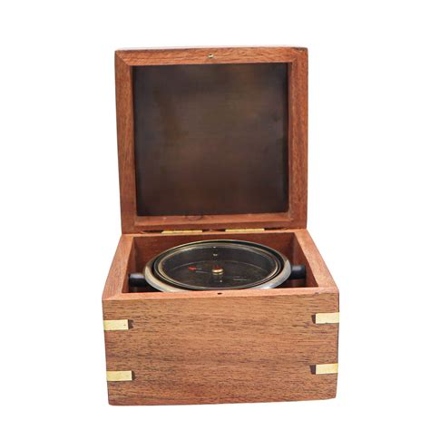 Personalised Heritage Gimbal Compass T With Wooden Box By Dollond And Co