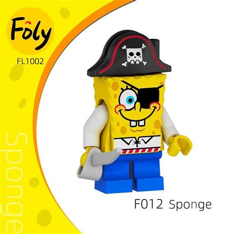 Cartoon Spongebob Squarepants Spongbob Pirate F012 Minifigures Brixtoy
