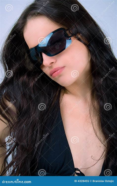 Looking Through A Sunglasses Stock Image Image Of Young Sunglasses