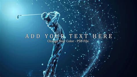 Digital Golf Swing A Wired Athlete In Motion Premium AI Generated PSD