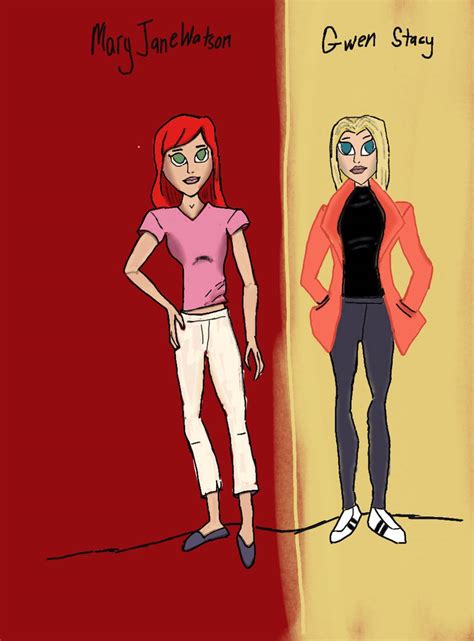 Mary Jane Watson And Gwen Stacy By Thetypavocado On Deviantart