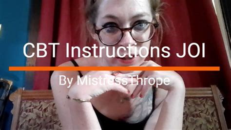 CBT Instructions JOI MistressThrope Clips Sale