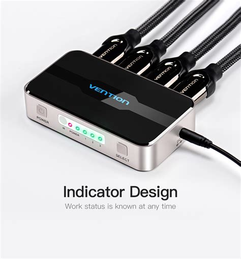 Vention HDMI Splitter Input To Output K HZ Switcher For Laptop Gamebox TV Monitor