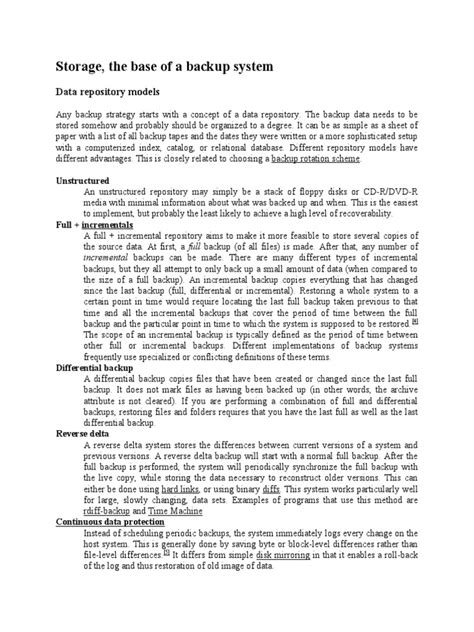 storage the base of a backup system data repository models pdf backup computer data storage