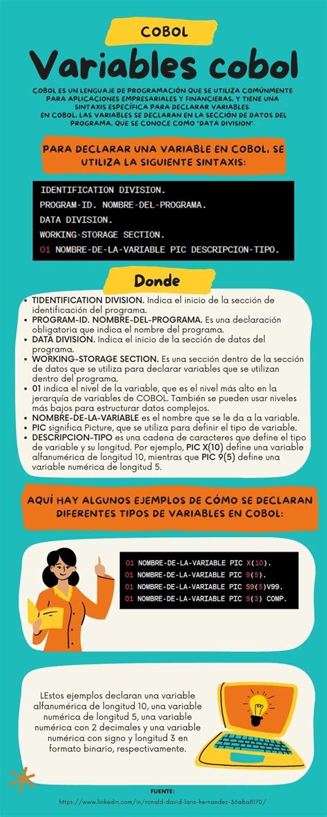 Variables Cobol Cobol Es Un Lenguaje De Programación De Alto Nivel Utilizado Para Aplicaciones