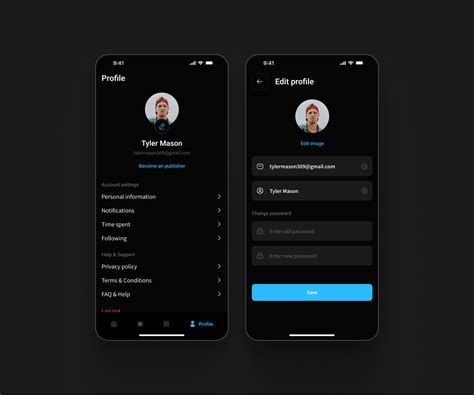 Profile Screens App Design By Sahil Mondal Alphacrease Creations On