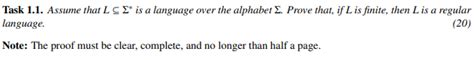 Solved Task 11 Assume That L Is A Language Over The