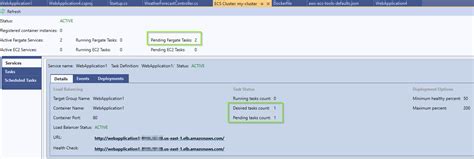 Core Webapi Service Task Stuck At Pending Status In Aws Ecs Fargate When Pushing