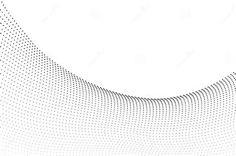 Flowing Dots Particles Wave Pattern Halftone Gradient Background Stock Vector Illustration Of