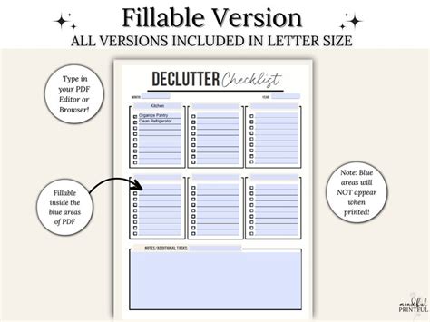 30 Day Declutter Challenge With Declutter Checklist Printable Decluttering Guide Declutter