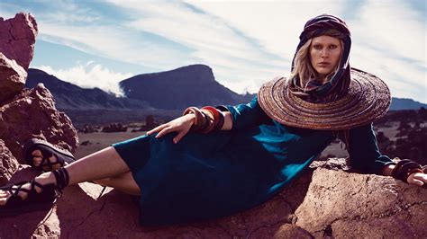 Sky Long Top Fashion Models Wearing Iselin Steiro K Blonde Dress Model Woman Laying