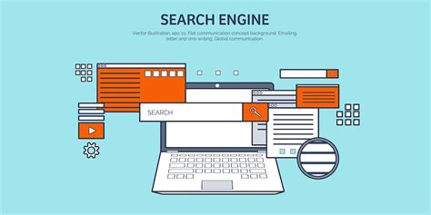 Premium Vector Vector Illustration Flat Background Coding Programming Seo Search Engine