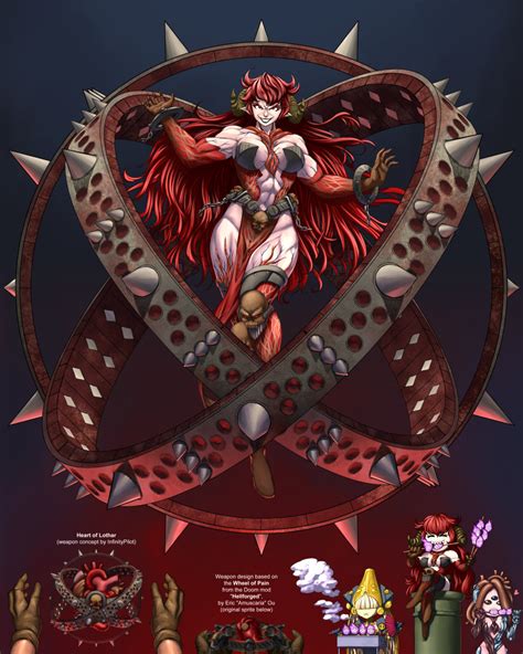 Substance20 Doom Series Doom Eternal Sinister Absurdres Highres 3girls Abs Armlet