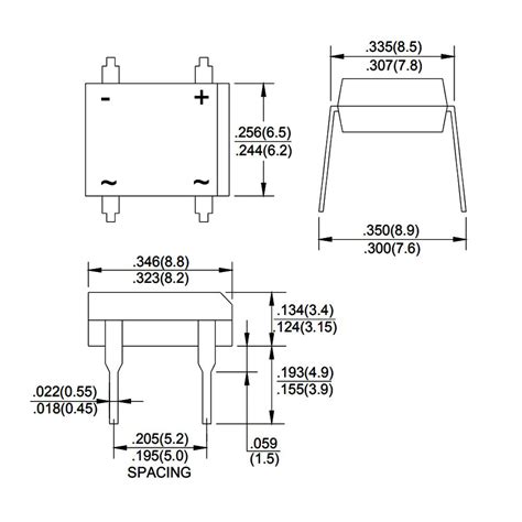 Db107 Bridge Rectifier 1a 1000v Flux Electronix