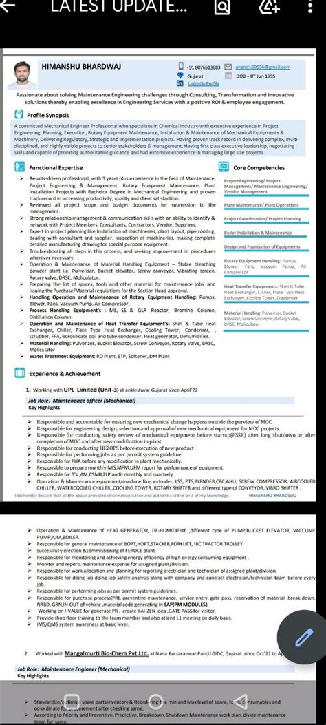 Himanshu Bhardwaj On Linkedin Hii Everyone I M Looking New Opportunities In Chemical Industry As