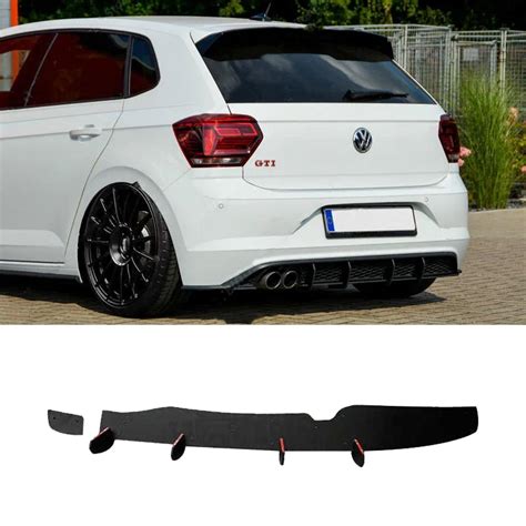 Volkswagen Polo Mk6 Gti Aw 2018 Gloss Black Rear Blade Diffuser