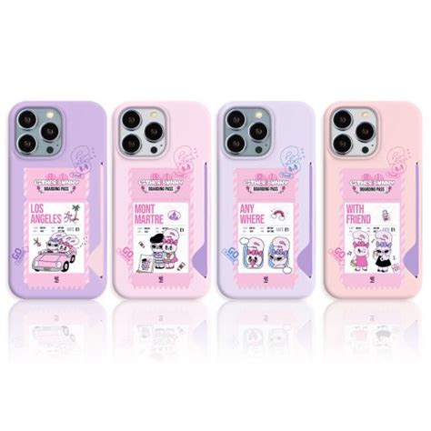 애스더버니 아이폰14 토끼 트래블 카드슬림 수납 케이스 위시버킷