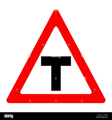T Intersection Sign Vector Design Stock Vector Image And Art Alamy