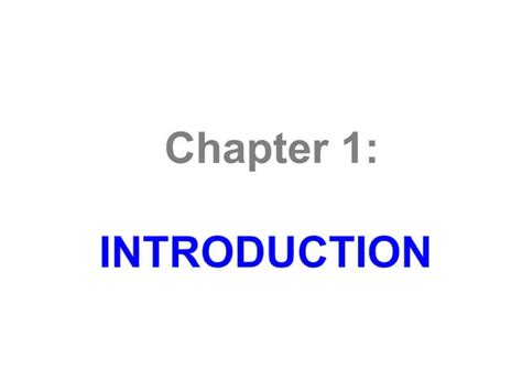 Chapter 1 One Class Note Introduction Ppt
