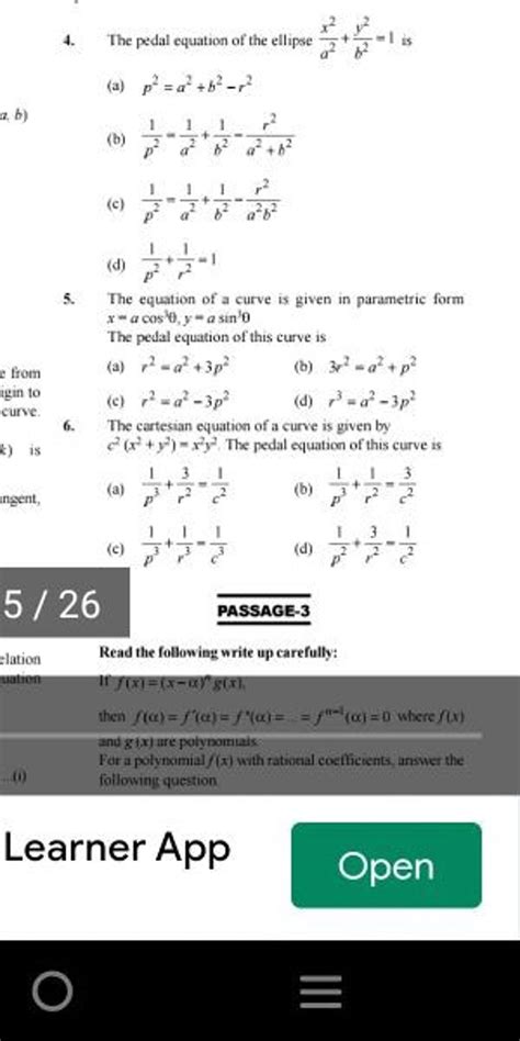 the equation of a curve is given in parametric form x acos2θ y asin′θ the