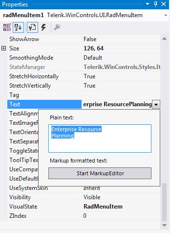 Multi Line Menu Item Text WinForms Menu Control Telerik UI For WinForms