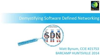 Demystifying Software Defined Networking SDN PPT