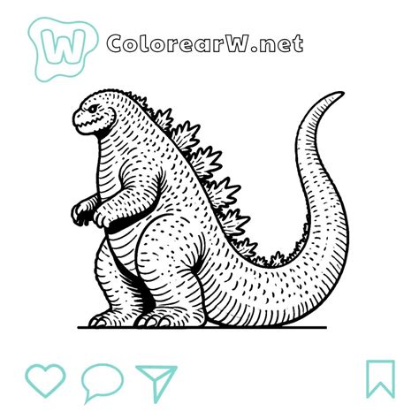 31 godzilla ぬりえ 印刷する pdf 図面