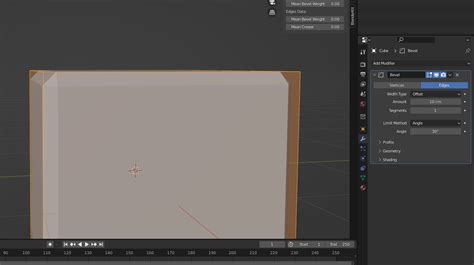 Wireframe Doesnt Change To Modified Look When Using Bevel Modifier