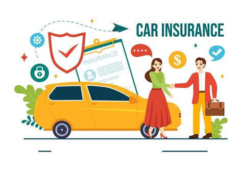 Car Insurance Vector Illustration For Protection For Vehicle Damage And