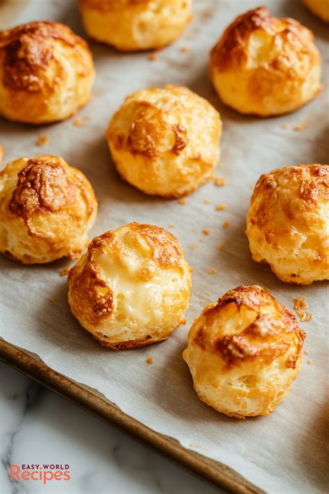 Traditional Gougères French Cheese Puffs Recipe