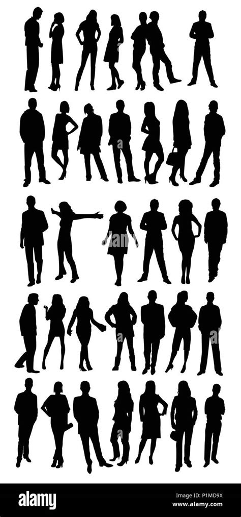 Silhouettes Of Casual Stock Vector Image And Art Alamy