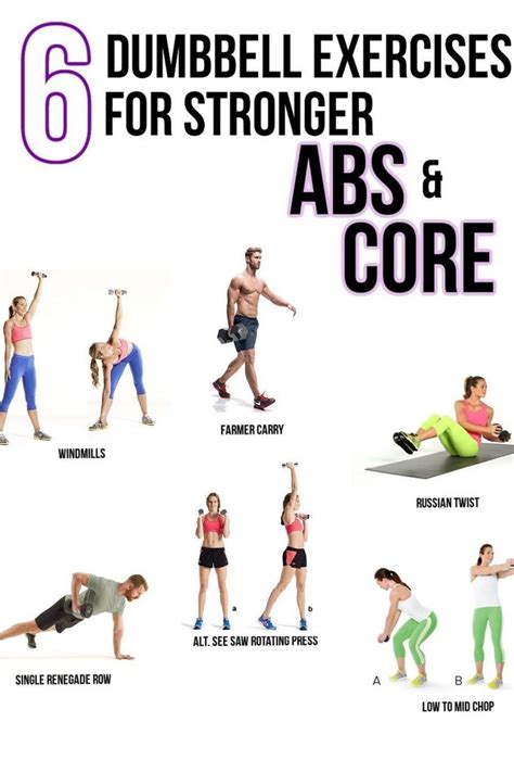 6 Dumbbells Exercise For Stronger Abs And Core Rank1 Barbell Workout
