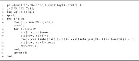 Matlab Lines For Finding Suitable Values Of η In Eq 27 For Q