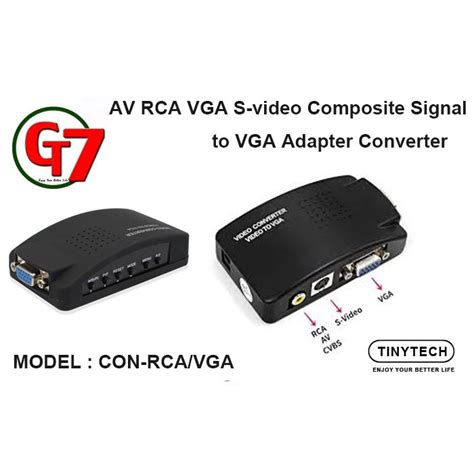 Av Rca Vga S Video Composite Signal To Vga Adapter Converter Con Rca Vga Shopee Malaysia