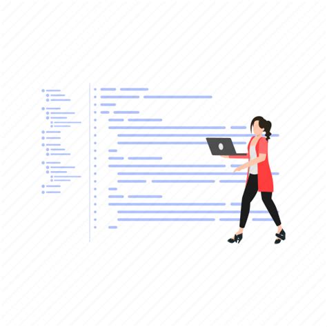 Coding Software Programming Laptop Working Icon Download On