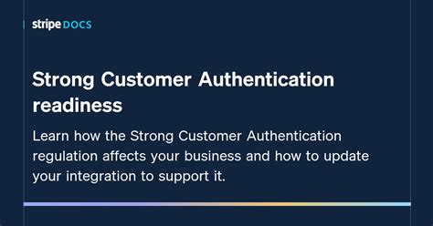 Strong Customer Authentication Readiness Stripe Documentation