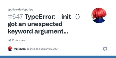Typeerror Init Got An Unexpected Keyword Argument Allowed