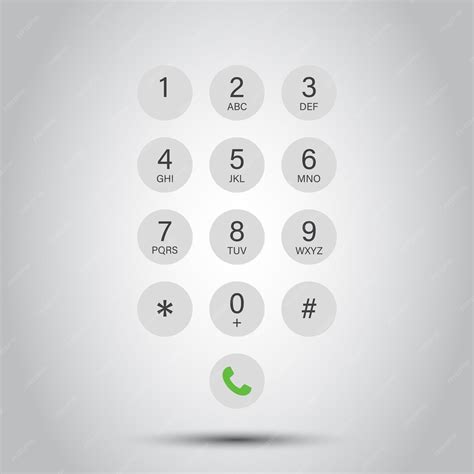 Premium Vector Smartphone Dial Button Icon In Flat Style Phone Number