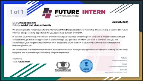 Ahmad Ibrahim On Linkedin Futureintern Internship2024 Webdevelopment Careergrowth